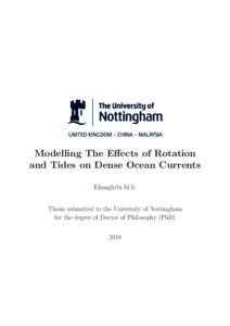 Modelling the effects of rotation and tides on dense ocean currents - Nottingham ePrints